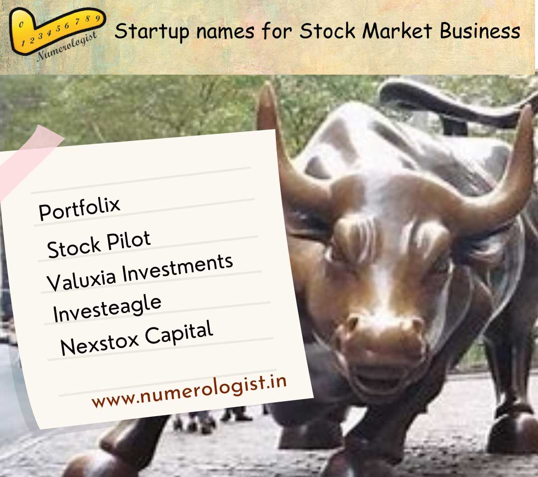 Numerology Approved Stock Market Startup Names